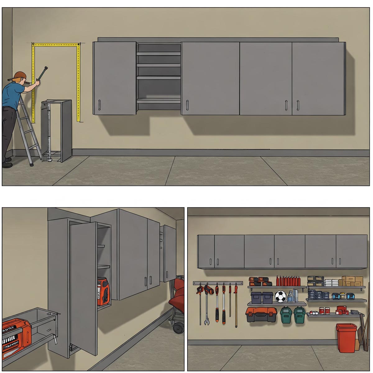 10 Amazing Garage Wall Storage Cabinets That Transform Cluttered Spaces ...